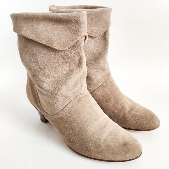 Kinney | Shoes | Vintage Boho Kinney Suede Pointy Toe Block Heel Ankle ...